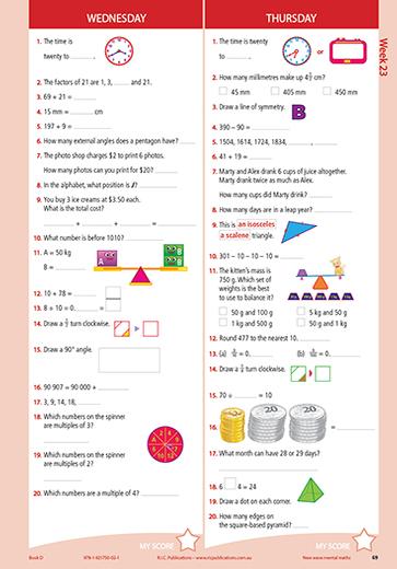 New wave mental maths Book D | Year 4 | RIC Publications