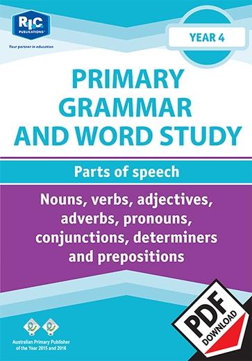 Primary Grammar and Word Study – Parts of Speech – Year 4 digital unit ...