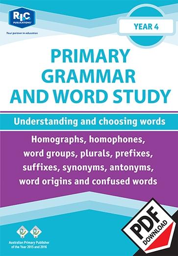Primary Grammar and Word Study – Understanding and choosing words ...