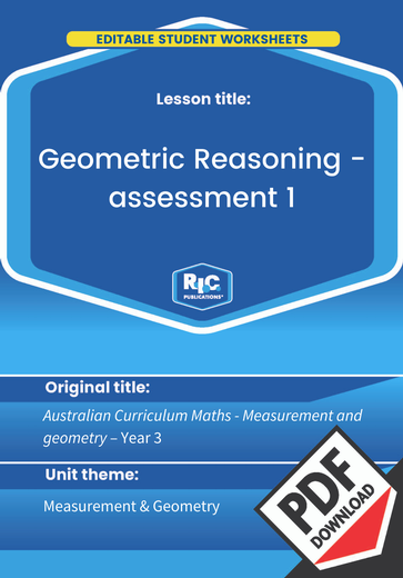 Geometric reasoning | Assessment 1 | Measurement and geometry Year 3
