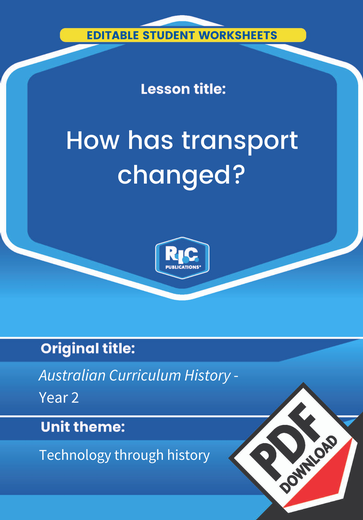 How has transport changed? | Australian Curriculum History