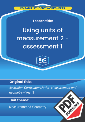 Measurement and geometry Year 3 Assessment | Using units of measurement 2