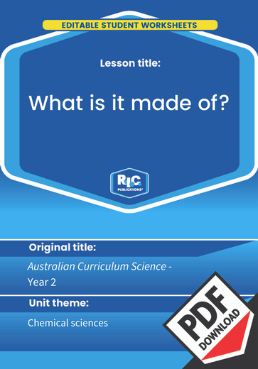 What is it made of? | Australian Curriculum Science | Student lesson