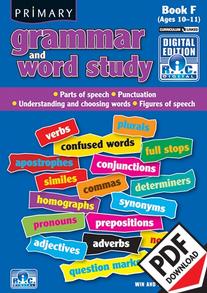 Primary Grammar and Word Study Book F – Ages 10–11 ebook | English | Year 5