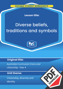 Diverse beliefs, traditions and symbols | Australian Curriculum Civics ...