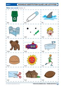 Phonological Awareness Skills – Unit 11 – Phoneme Substitution – Ages 4 ...